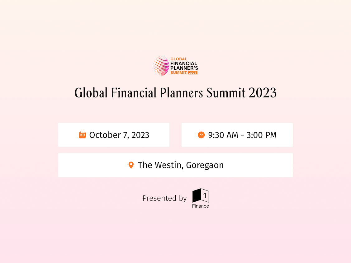 Global Financial Planners Summit 2023 | Oct 7, 2023 at The Westin, Goregaon